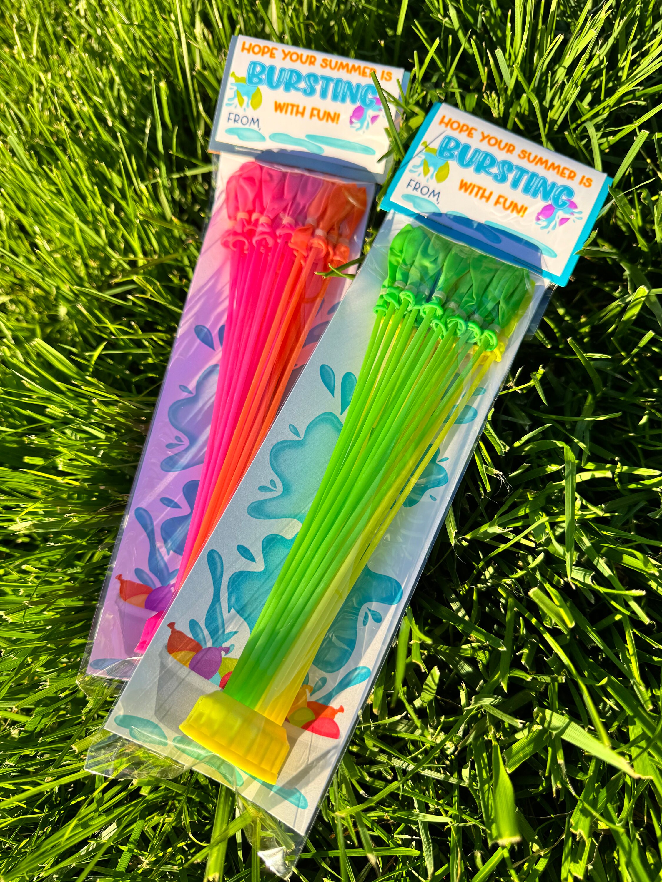 Water Balloon Party Favor Tag I Digital and Editable I .png, .jpg, .pdf ...