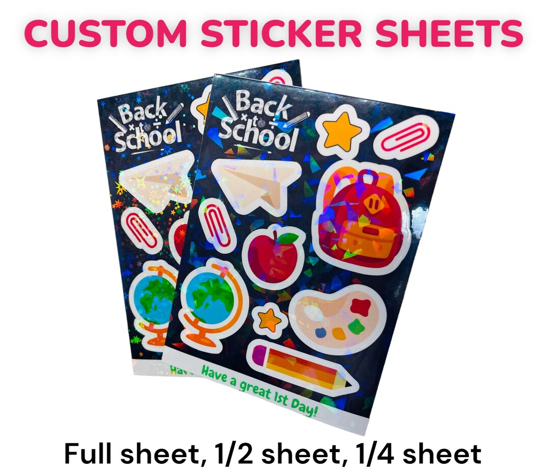 Custom Sticker Sheets for Party Favors, Fun, Promotion, Marketing, Etc ...