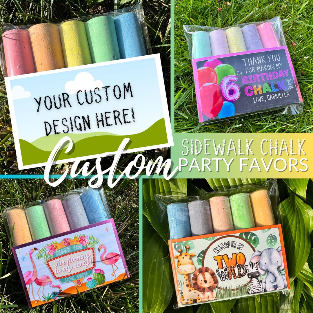 Sidewalk Chalk Party Favor for Toddler or Kids Birthday Parties ...