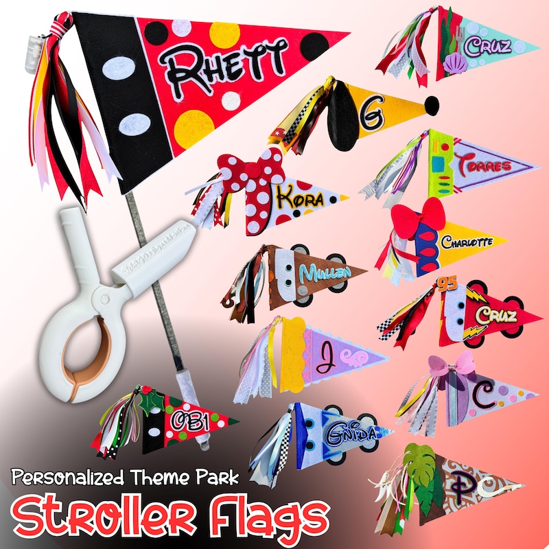 Minnie Mouse Stroller Flags - Etsy