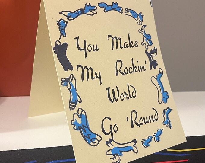 You Make My Rocking World Go 'round - Thank You / Friendship Card - Etsy
