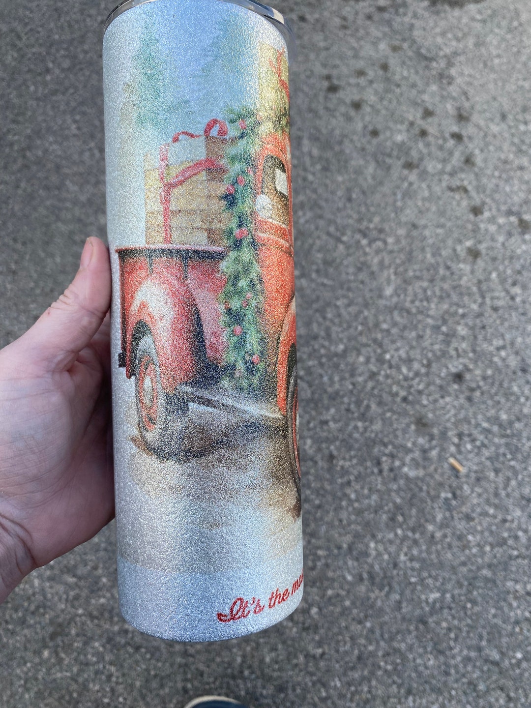 30oz Red Truck Christmas Tumbler - Etsy