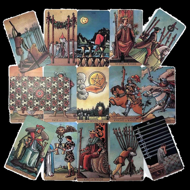 Original Size Vintage Borderless 78 Tarot Deck Classic Cards - Etsy