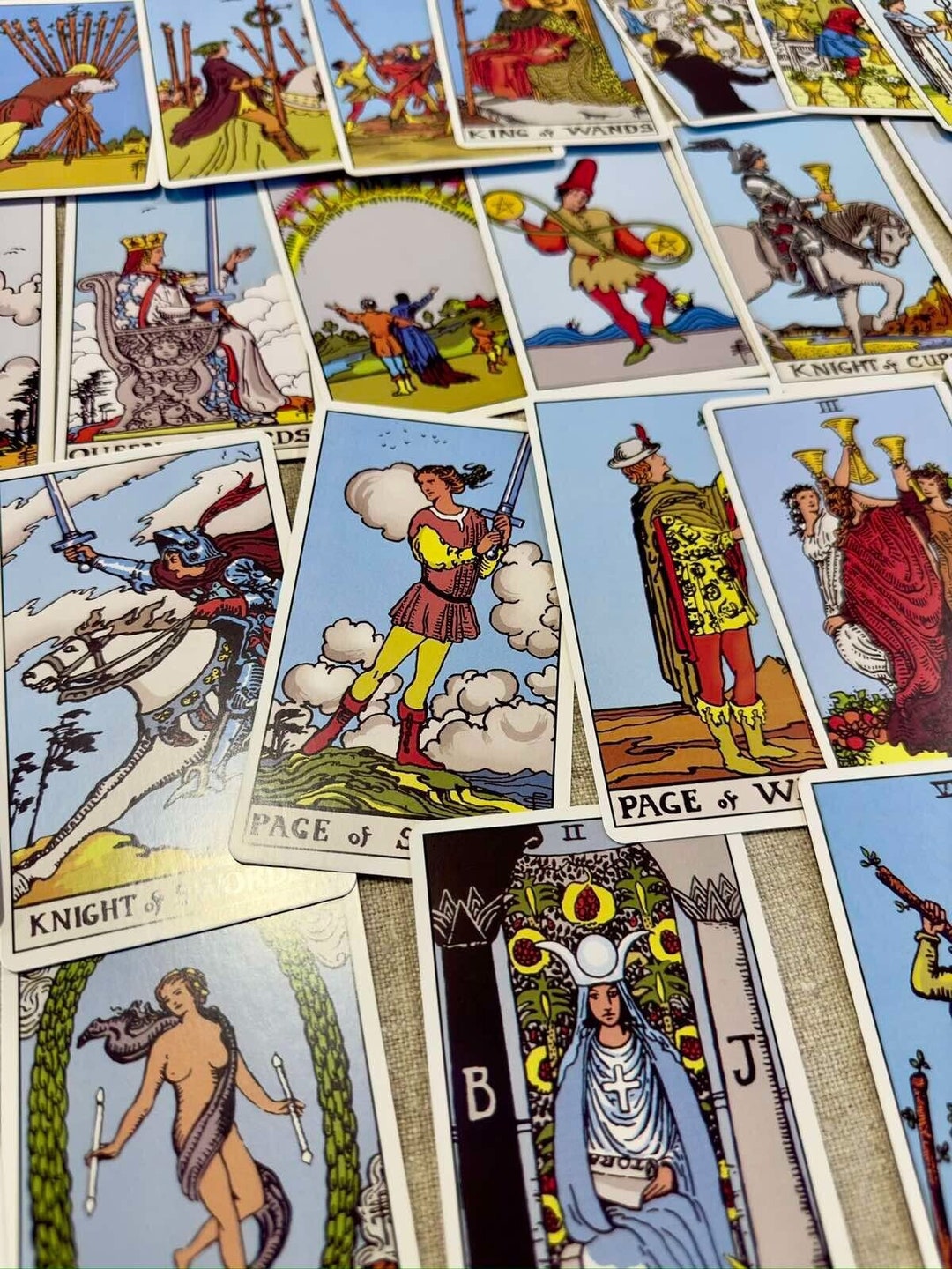 Classic Tarot Original Tarot Cards PAMELA SMITH Textile Pouch Guidebook ...