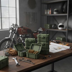 Battery Storage Army / Military Box for Batteries in Olive / Camouflage ...