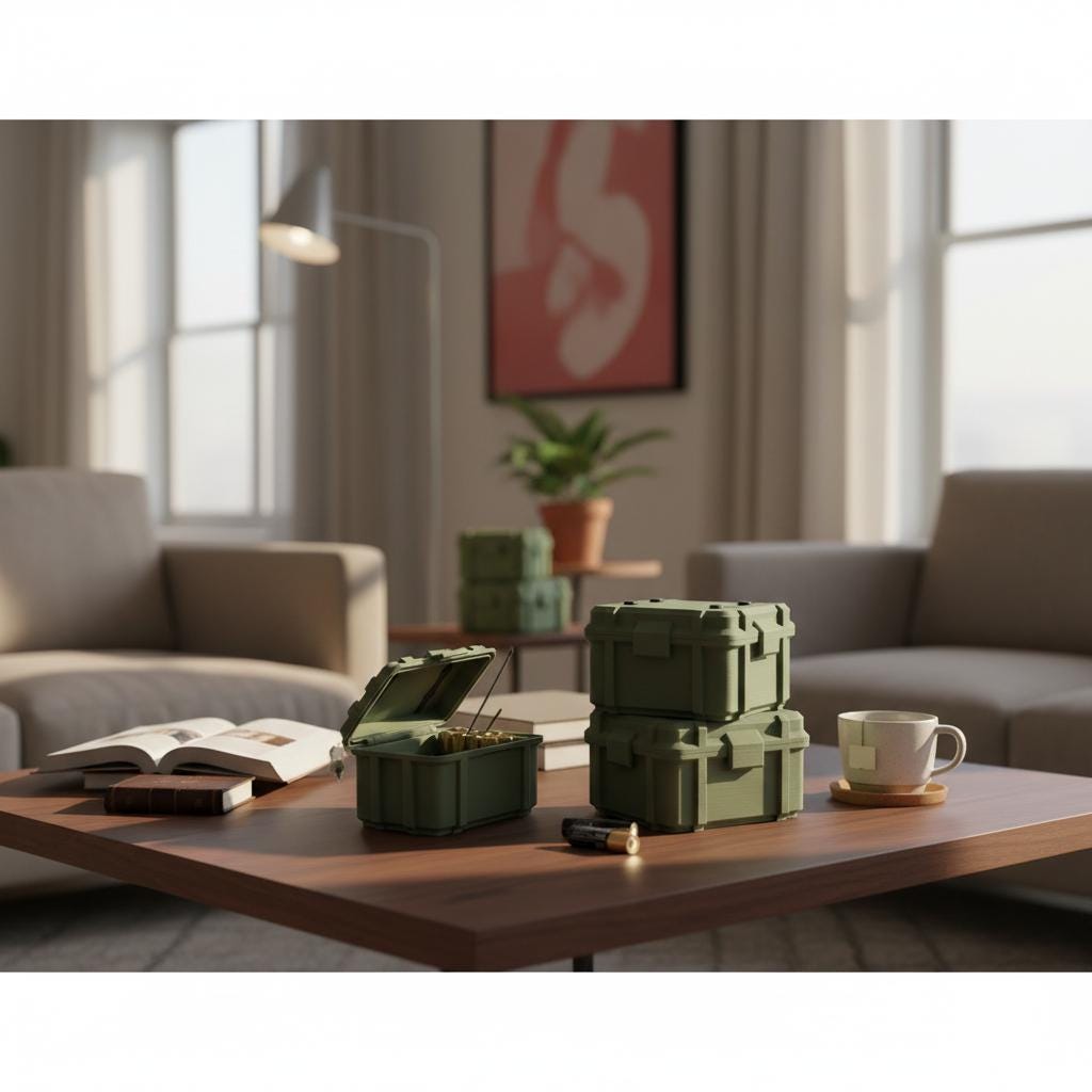 Battery Storage Army / Military Box for Batteries in Olive / Camouflage ...