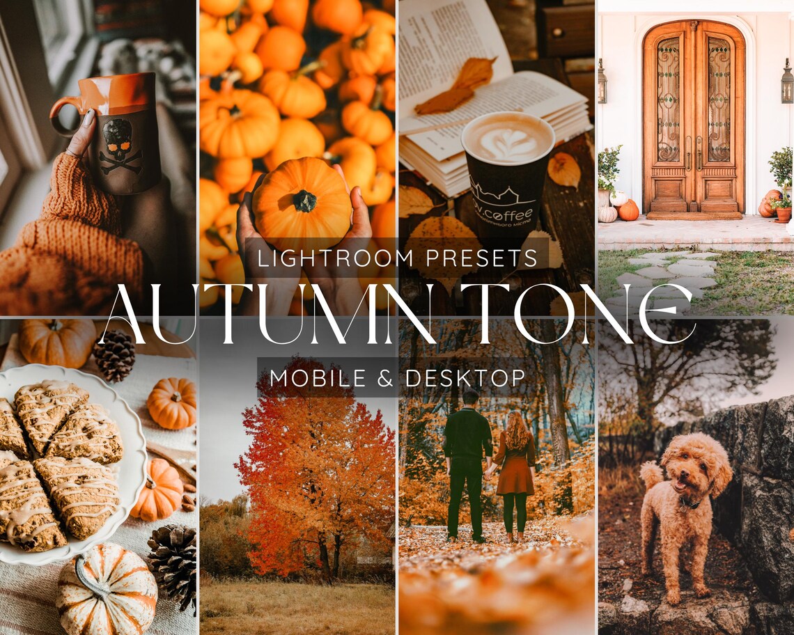 Autumn Presets, Fall Lightroom Presets, Brown, Orange, Photo Filters ...