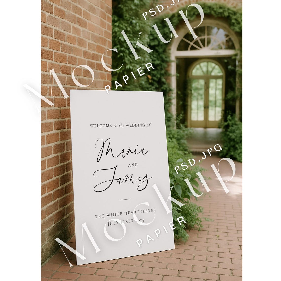 Wedding Welcome Sign Mock Up, Wedding Mockup, 24x36", Modern Sign ...