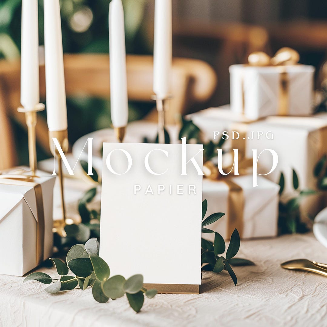 Wedding Table Sign Mock Up, Wedding Mockup, Menu Mockup, Table Number ...