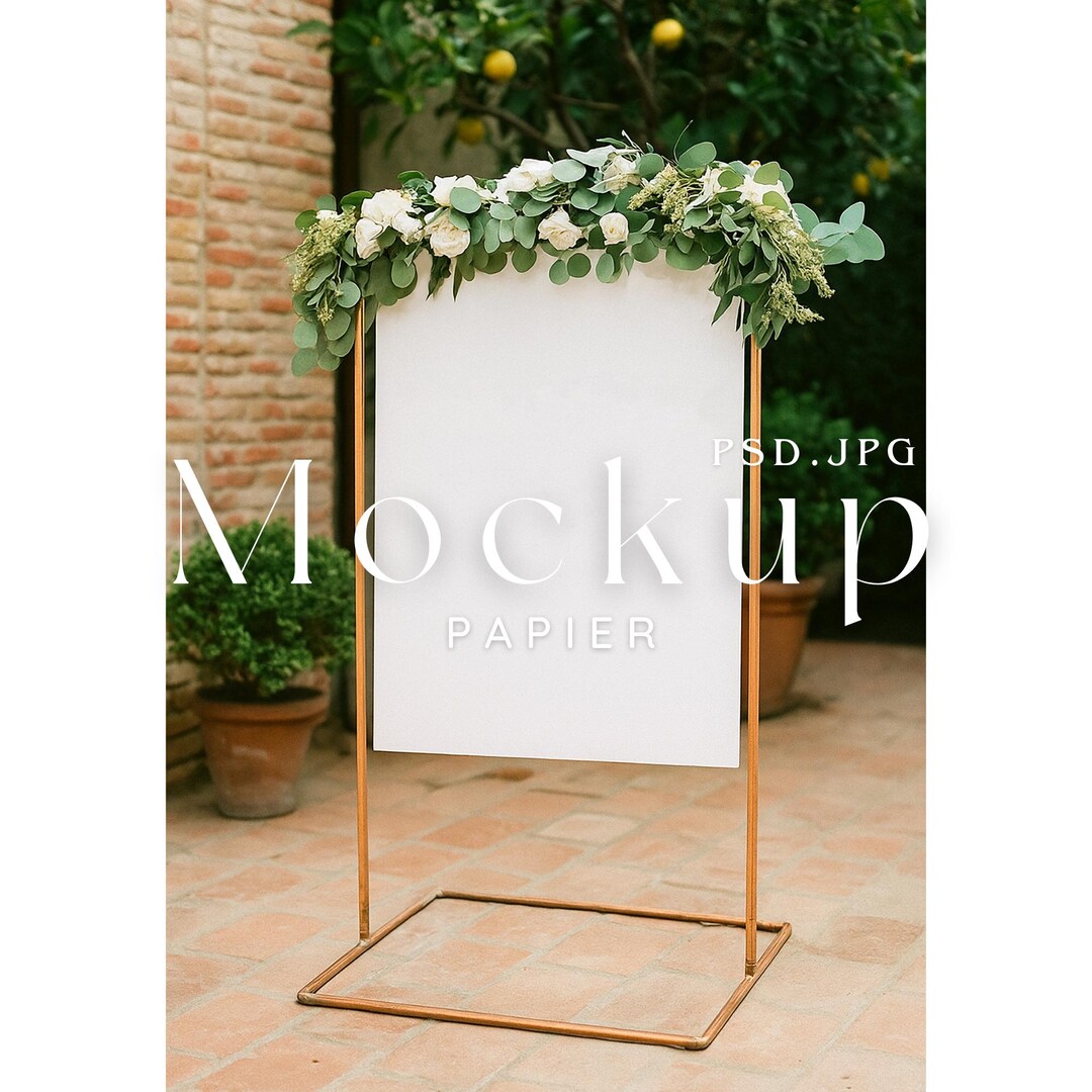 Hanging Wedding Welcome Sign Mock Up, Wedding Mockup, 24x36", Modern ...