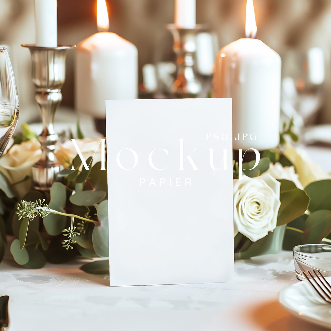 Eucalyptus Wedding Table Sign Mock Up, Wedding Mockup, Table Number ...