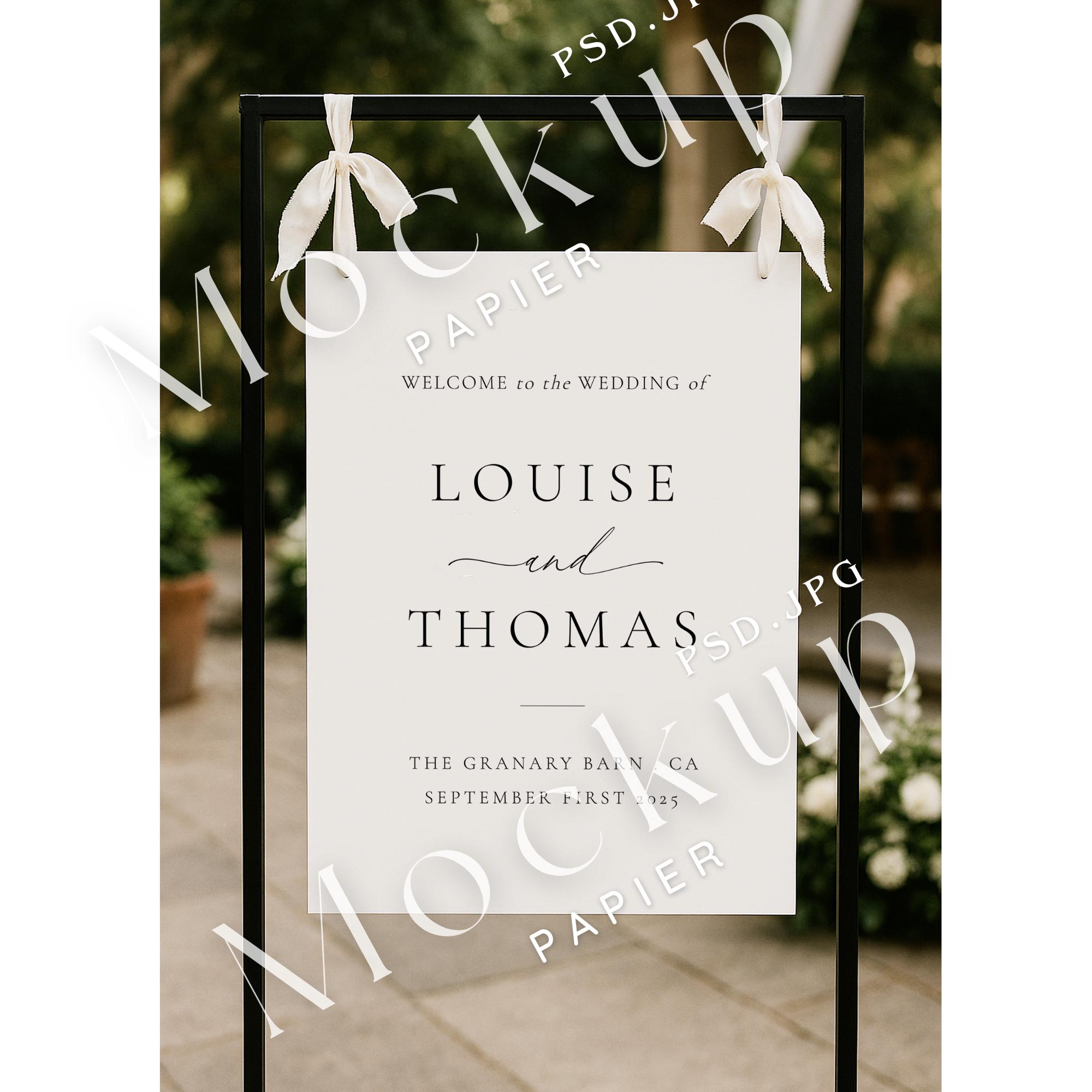 Hanging Wedding Welcome Sign Mock Up, Wedding Mockup, 18x24" Sign ...