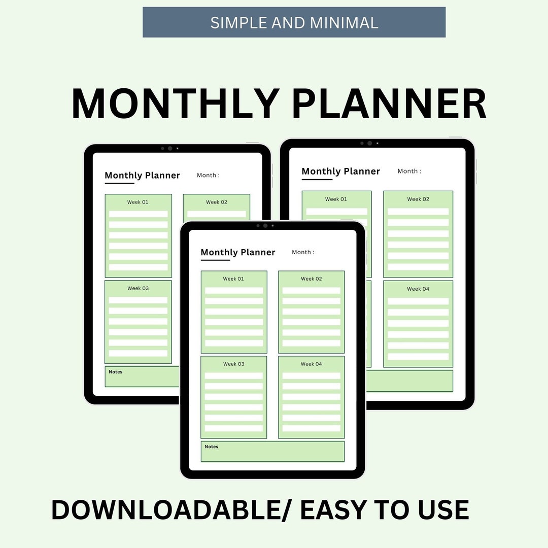 Effortlessly Organize Your Life With Our Printable Monthly Digital ...
