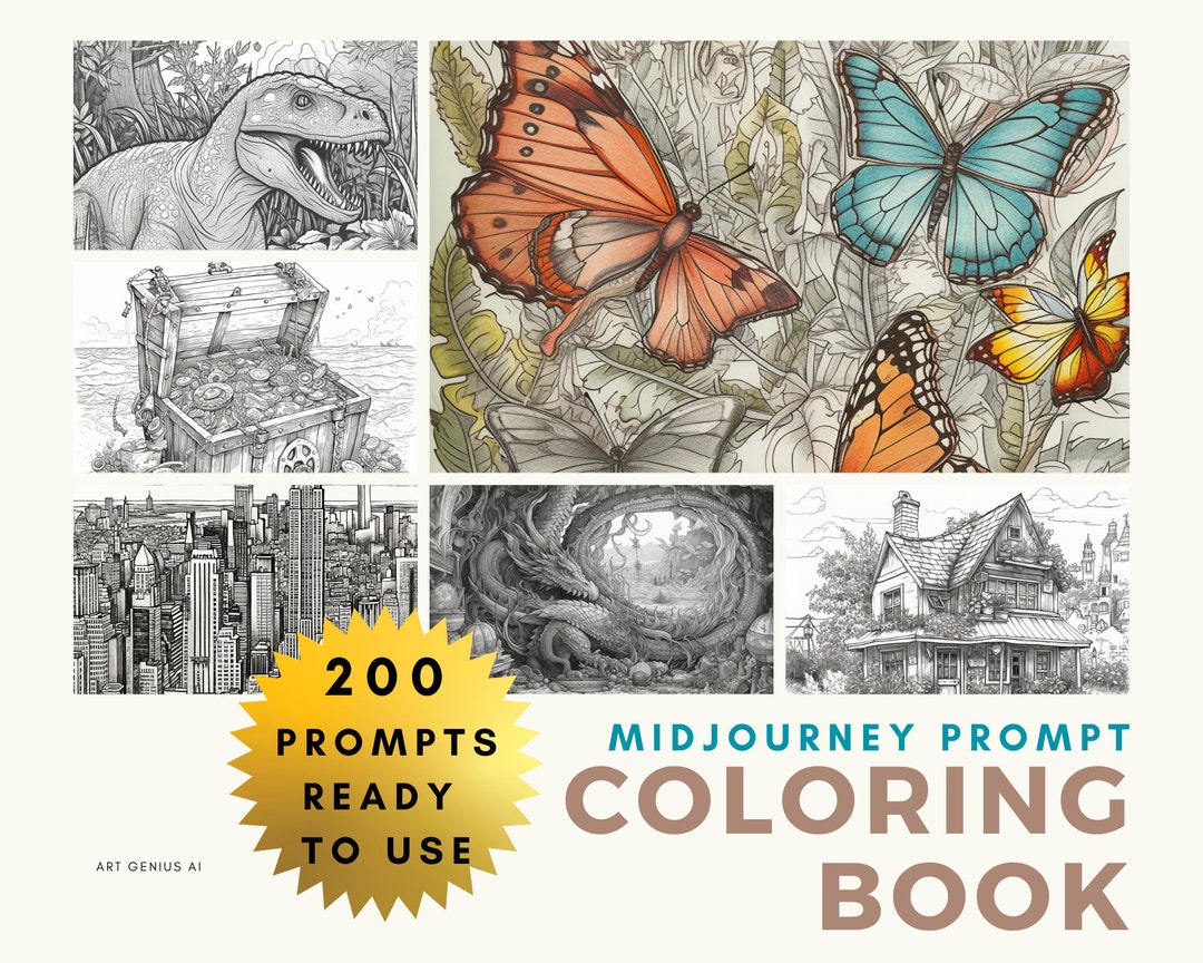 Midjourney Coloring Book Prompts 200 Prompt Coloring Page Generator Ai ... Midjourney Coloring Book Prompts 200 Prompt Coloring Page Generator Ai ...