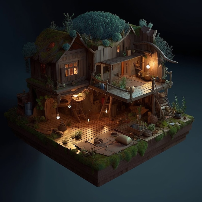 Create Stunning Low Poly 3D Dioramas With Midjourney's - Etsy