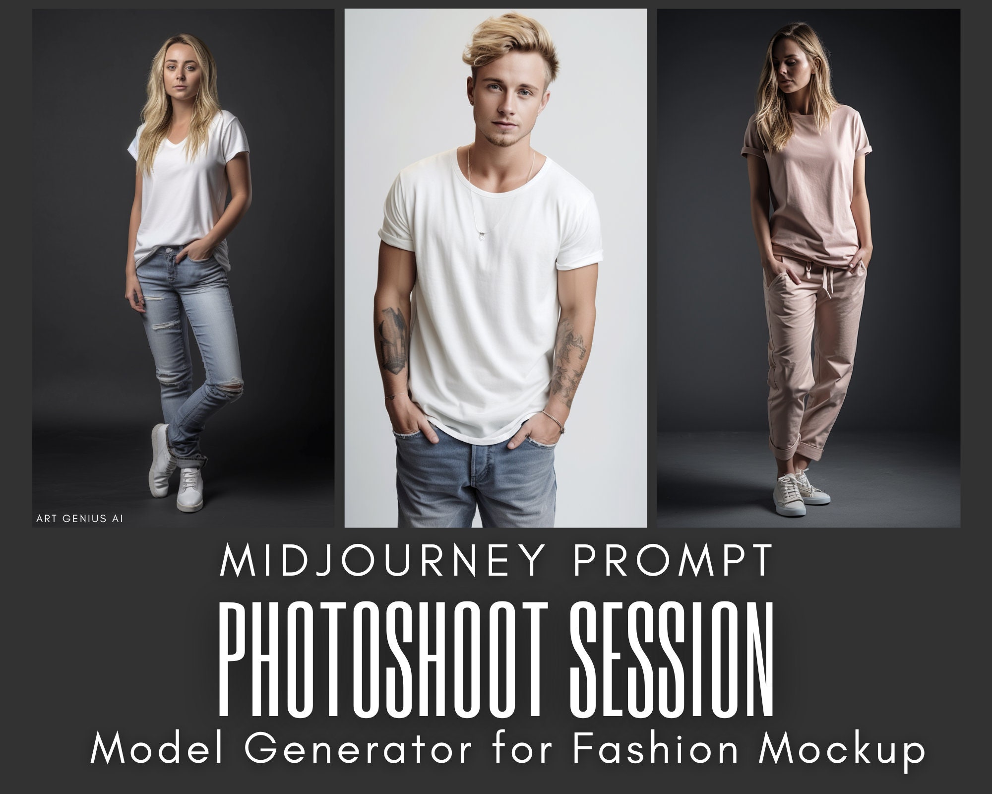 Midjourney Prompt Realistic Fashion Mockups With Customizable Models ...