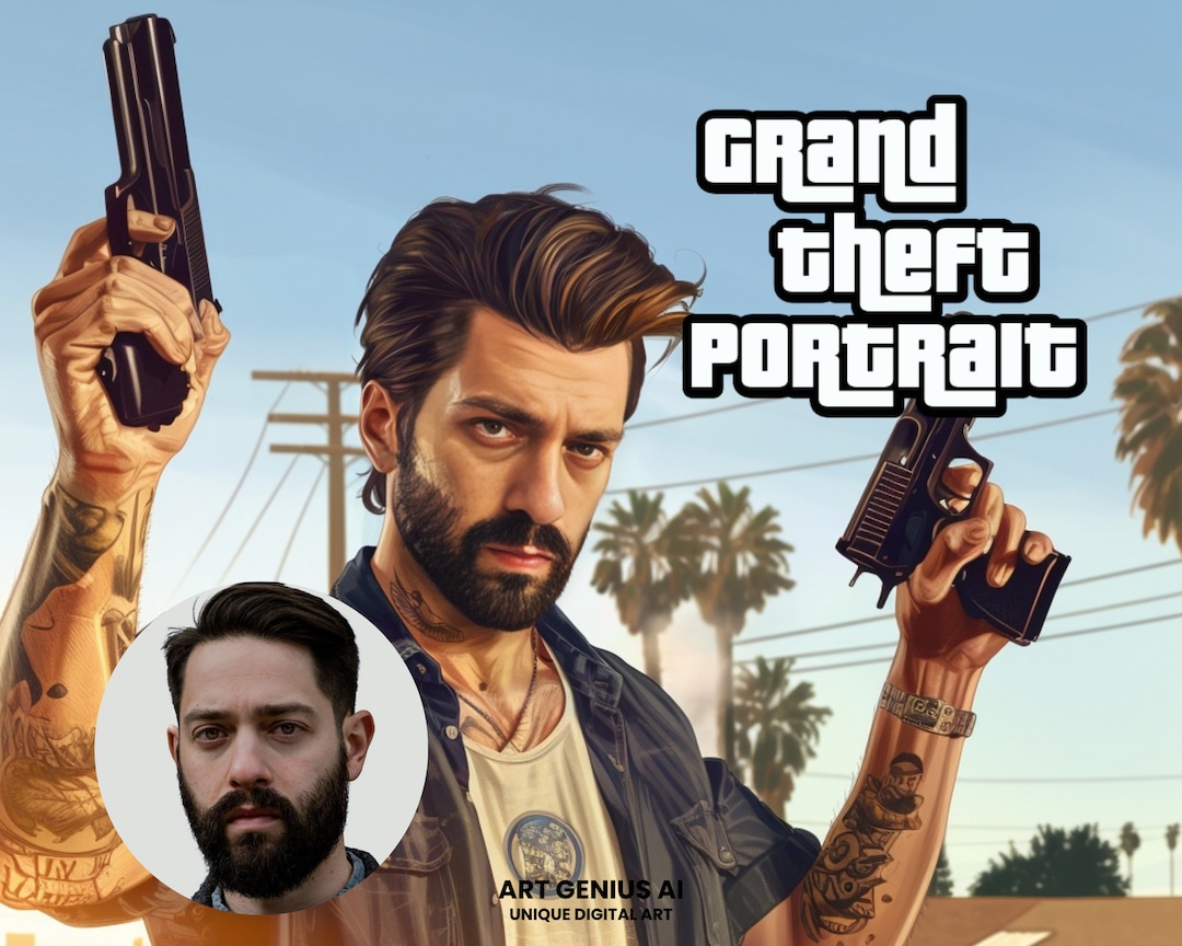 Custom GTA Style Digital Portrait - Personalized Grand Theft Auto ...