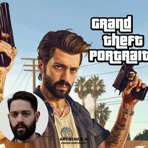 Custom GTA Style Digital Portrait - Personalized Grand Theft Auto ...
