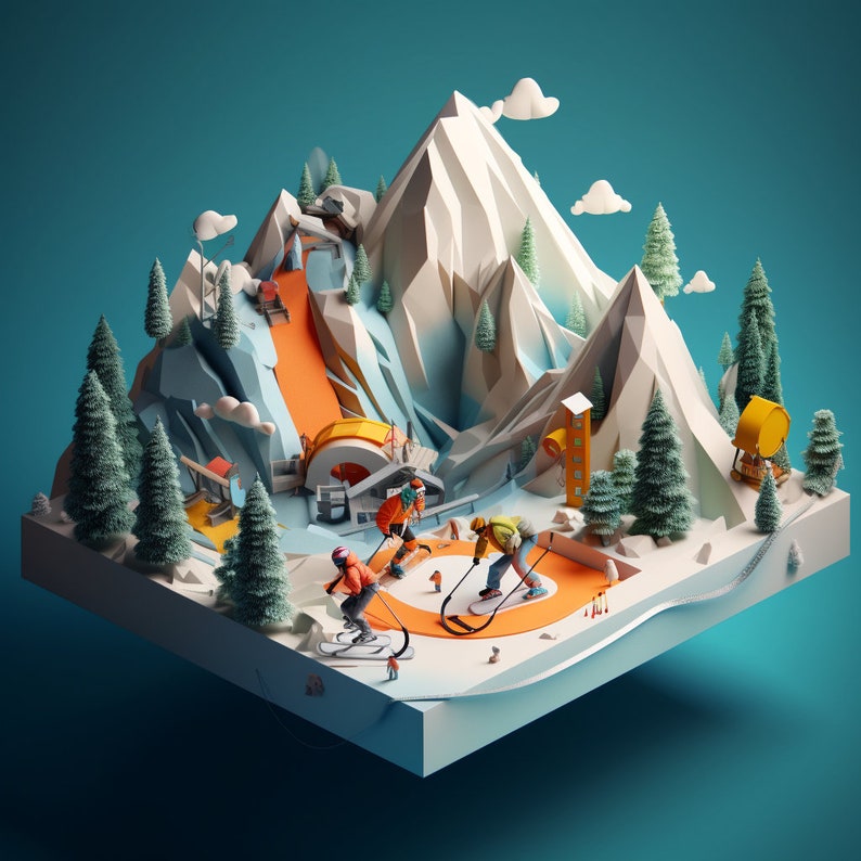 Create Stunning Low Poly 3D Dioramas With Midjourney's - Etsy
