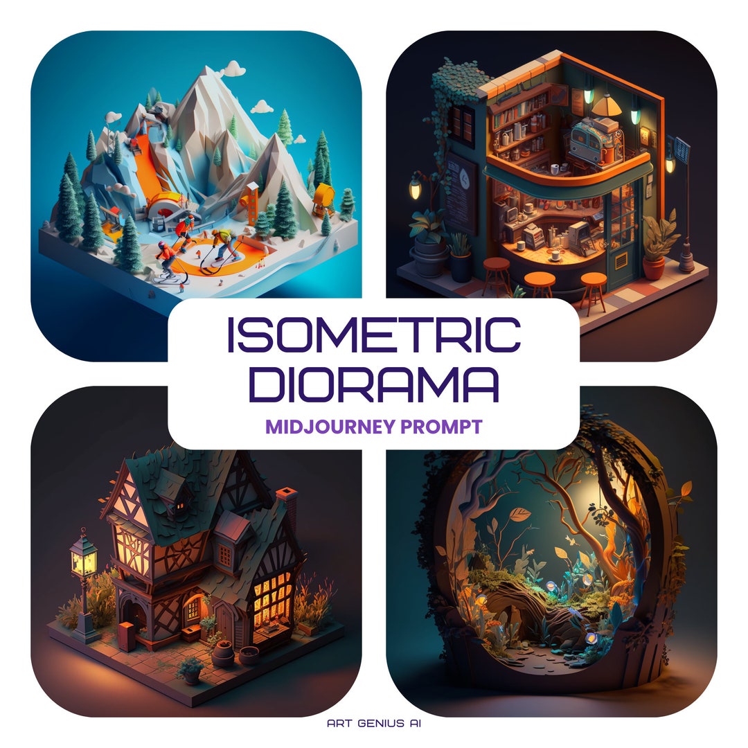 Create Stunning Low Poly 3D Dioramas With Midjourney's - Etsy