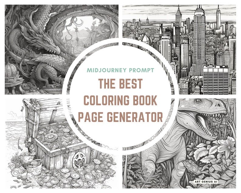 Midjourney Coloring Book Prompts 200 Prompt Coloring Page - Etsy Midjourney Coloring Book Prompts 200 Prompt Coloring Page - Etsy