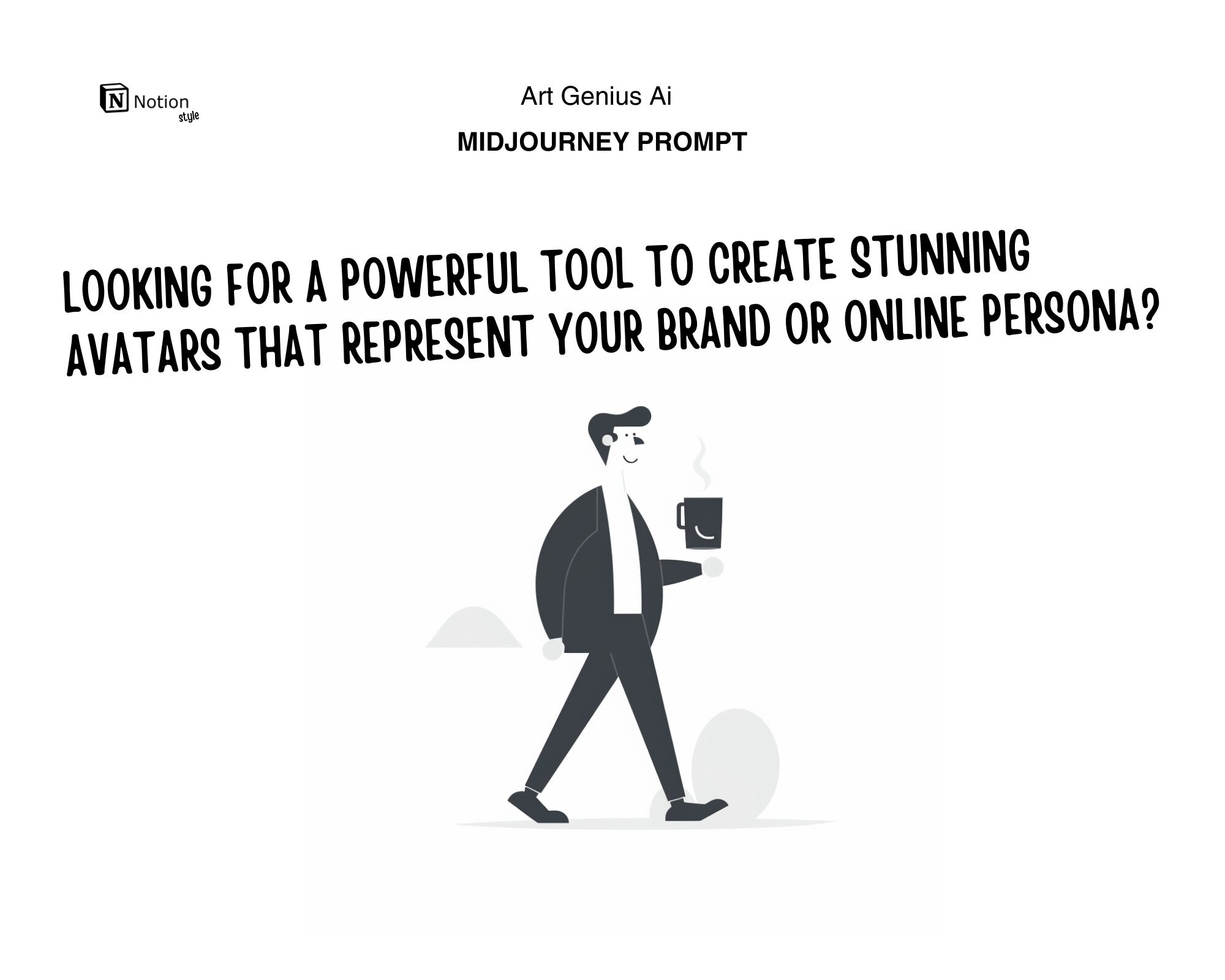 Notion Minimalist Characters & Illustration Midjourney - Etsy