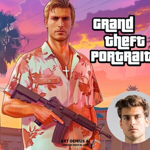 Custom GTA Style Digital Portrait - Personalized Grand Theft Auto ...