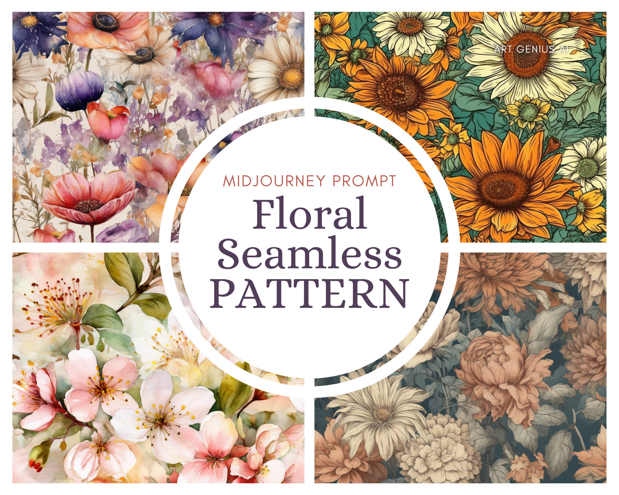 10 Midjourney Prompt Seamless Pattern Floral Theme Ai Art - Etsy UK 10 Midjourney Prompt Seamless Pattern Floral Theme Ai Art - Etsy UK