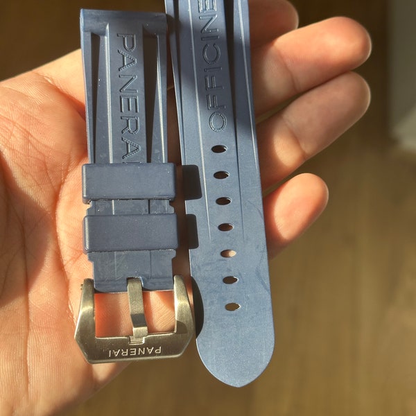 Panerai Blue Rubber Strap - Etsy
