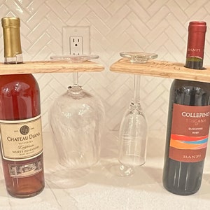 Wine Glass Caddy Wine Bottle Holder - Etsy