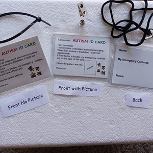 Autism ID Card - Etsy