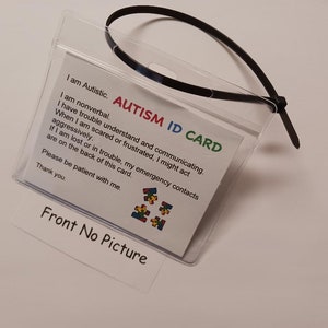 Autism ID Card - Etsy
