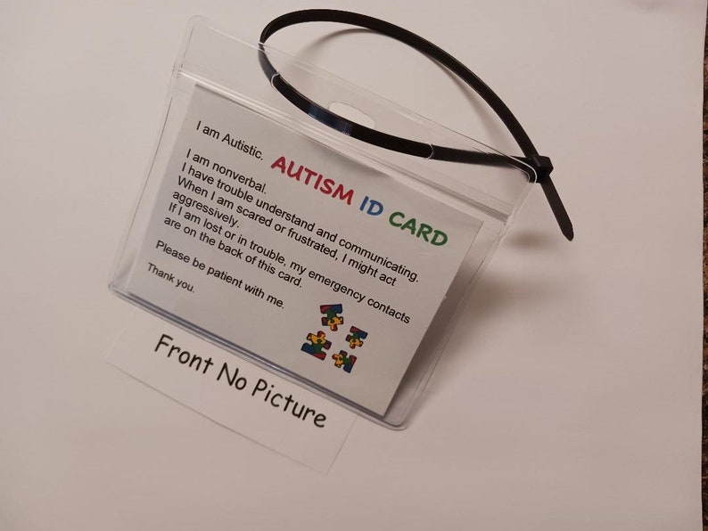 Autism ID Card - Etsy
