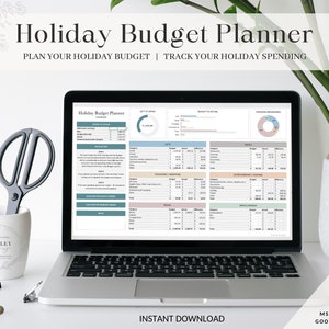 Holiday Budget Planner Excel Spreadsheet and Google Sheets Template ...