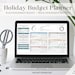 Holiday Budget Planner Excel Spreadsheet and Google Sheets Template ...