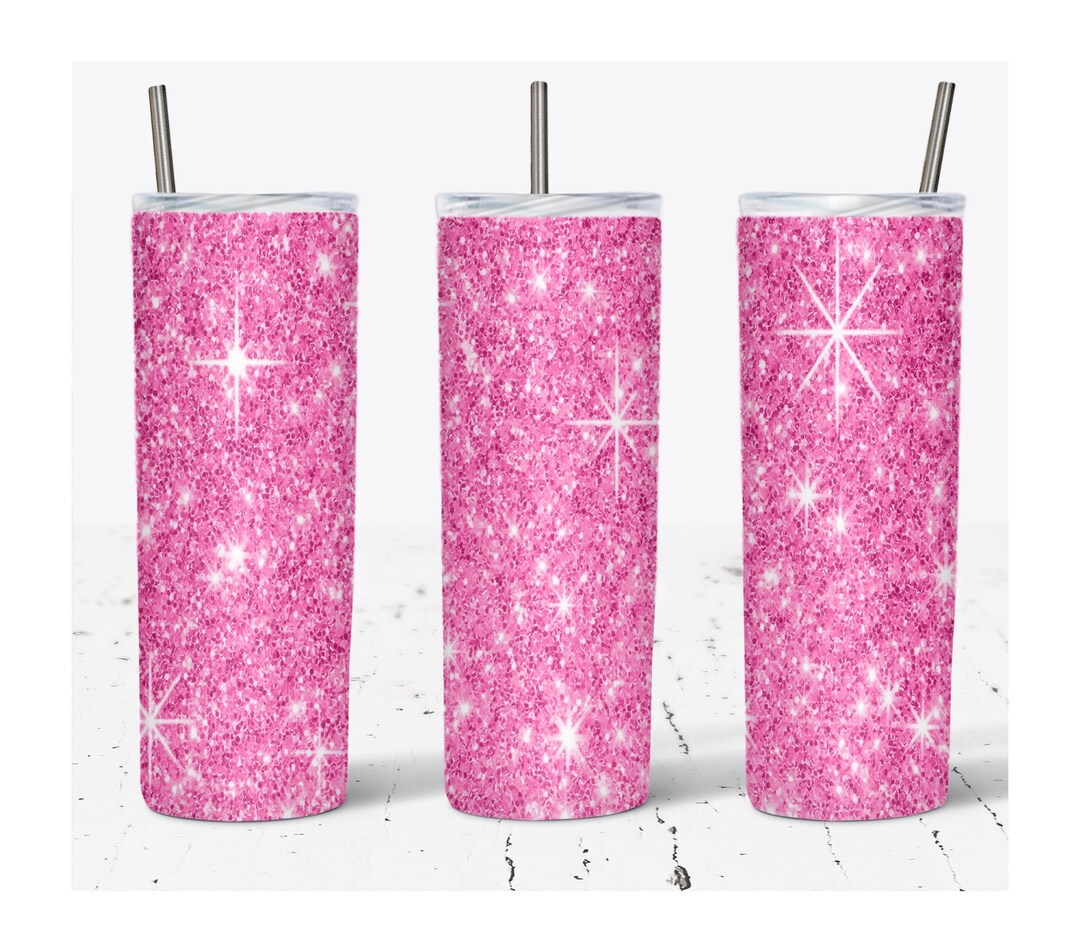Sparkling Pink Glitter Ombre Tumbler Wrap, Tumbler Wrap, Pink ...