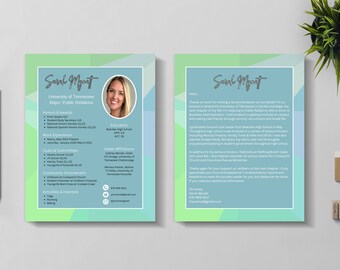 Sage Green Resume Template, CV Template, Sage Green Cover Letter, Canva ...