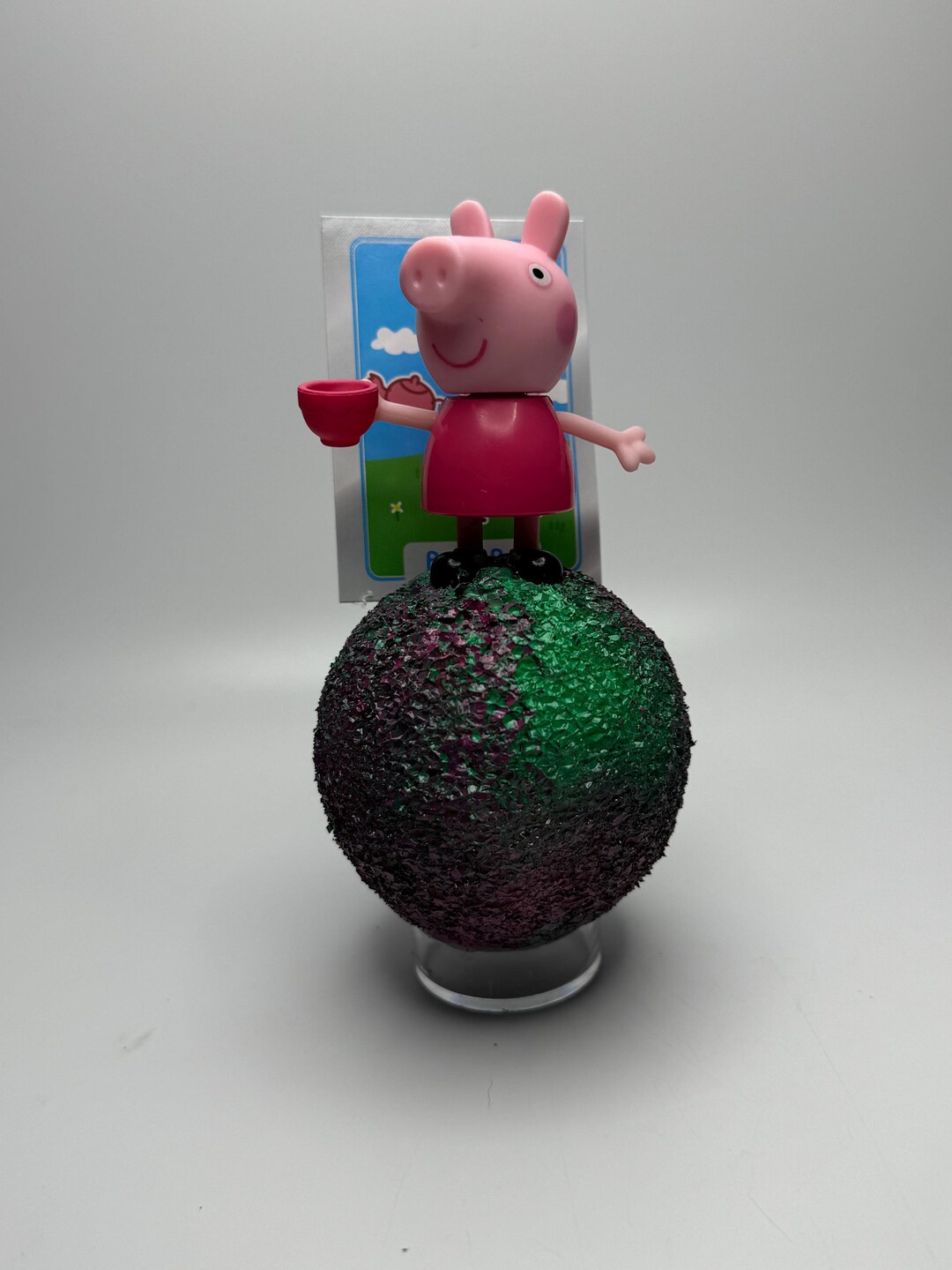 Peppa Pig on Green/purple 3" Sphere - Etsy