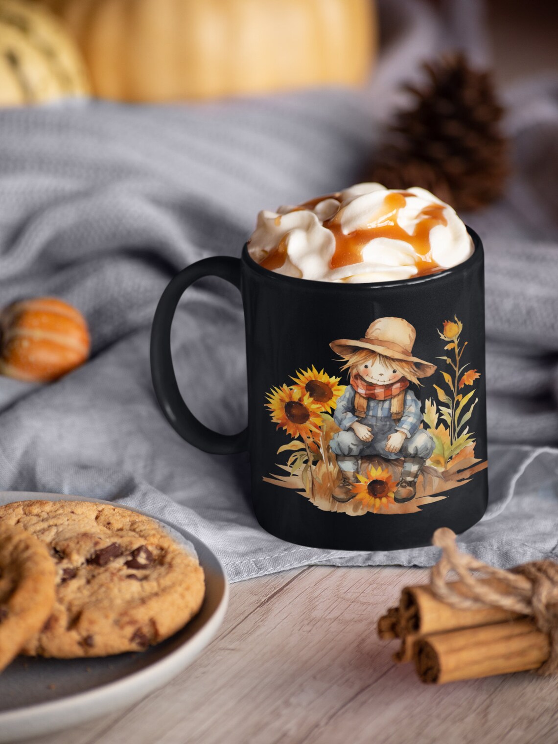 Pumpkin Patch Scarecrow Digital Art High Quality PNG, Small Commercial ...