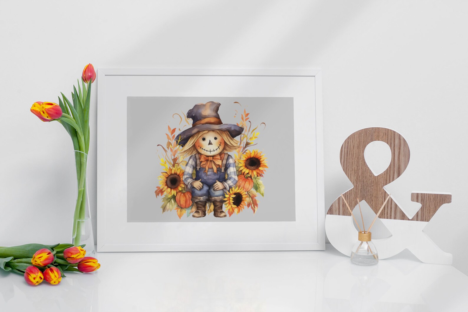 Pumpkin Patch Scarecrow Digital Art High Quality PNG, Small Commercial ...