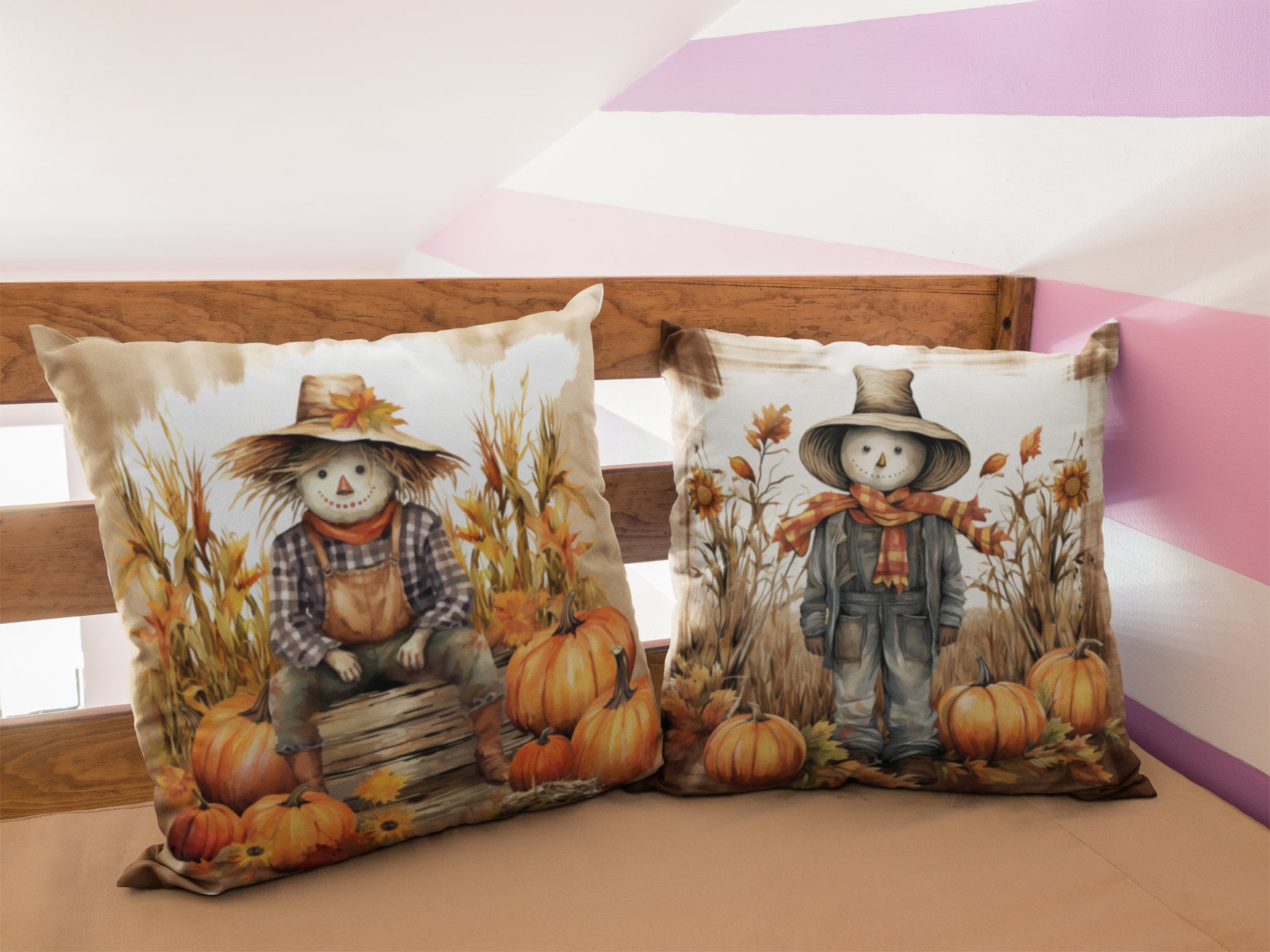 Autumn Harvest Scarecrow, PNG, Digital Download Whimsical Fall Clipart ...