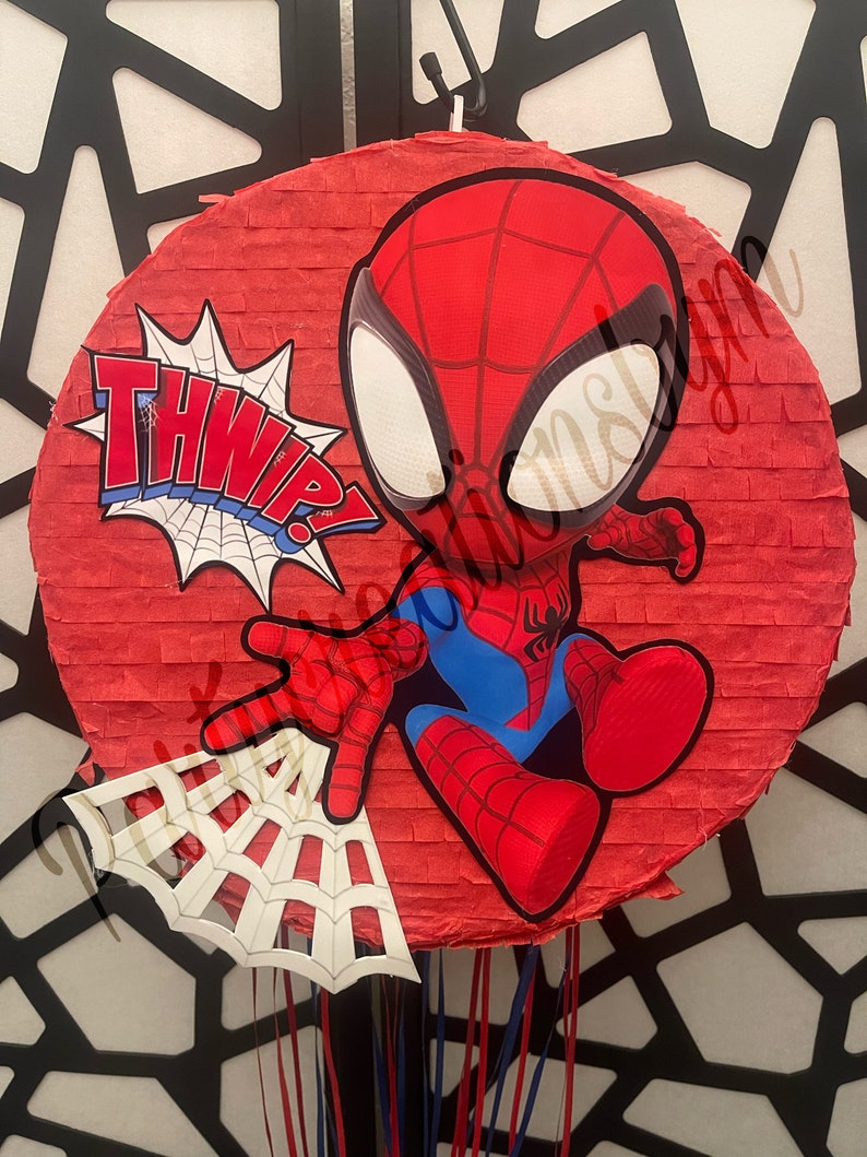 Spidey From the Amazing Friends Spiderman Pull String Pinata 16 x4 - Etsy