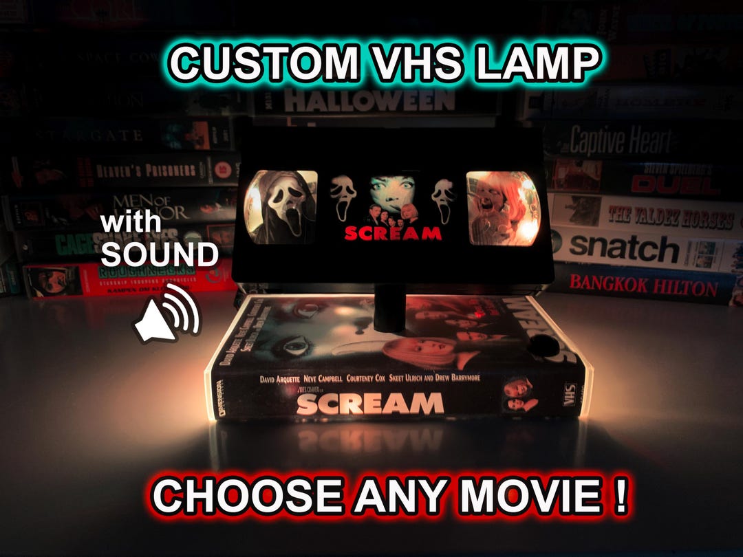 Custom VHS Lamp, Personalized VHS Table Lamp With Any Movie, VHS Movie ...