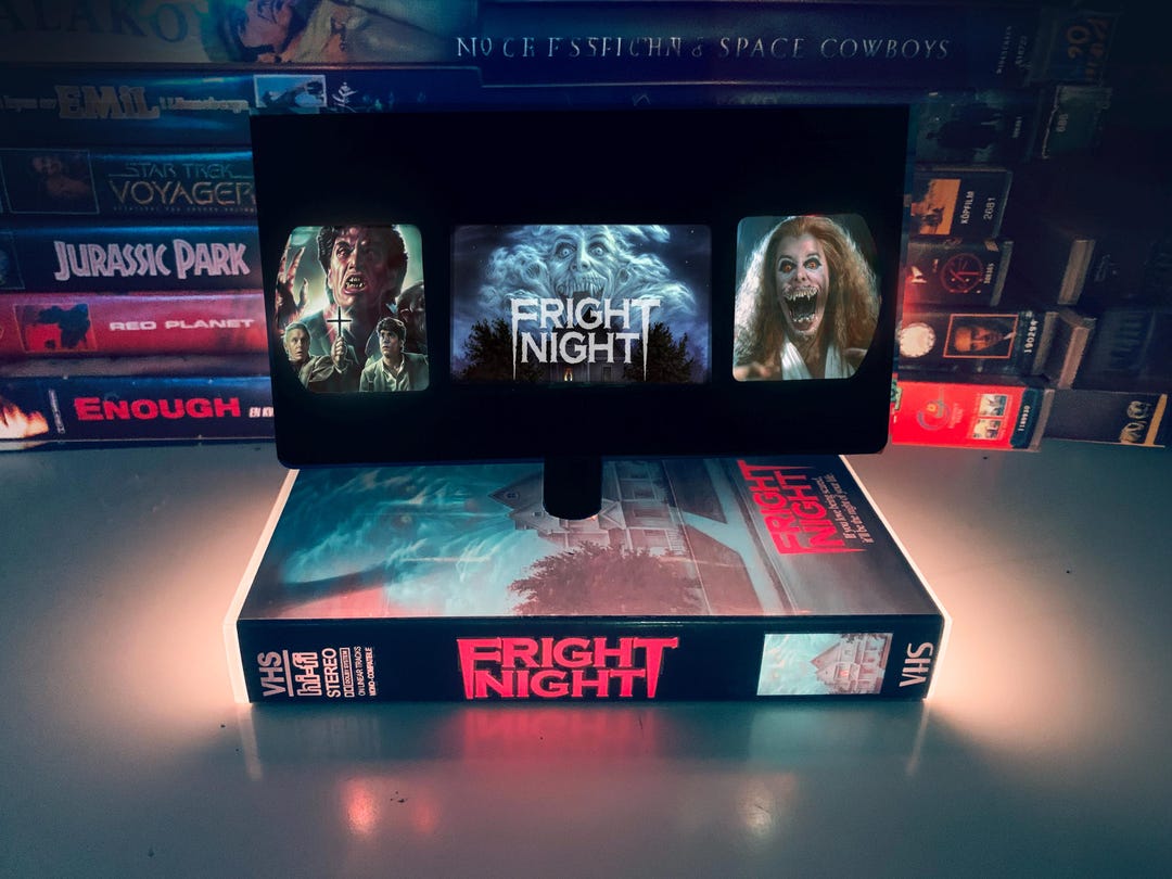 Fright Night VHS Table Lamp, Retro Movie Decor, 90s Nostalgia,led Night ...