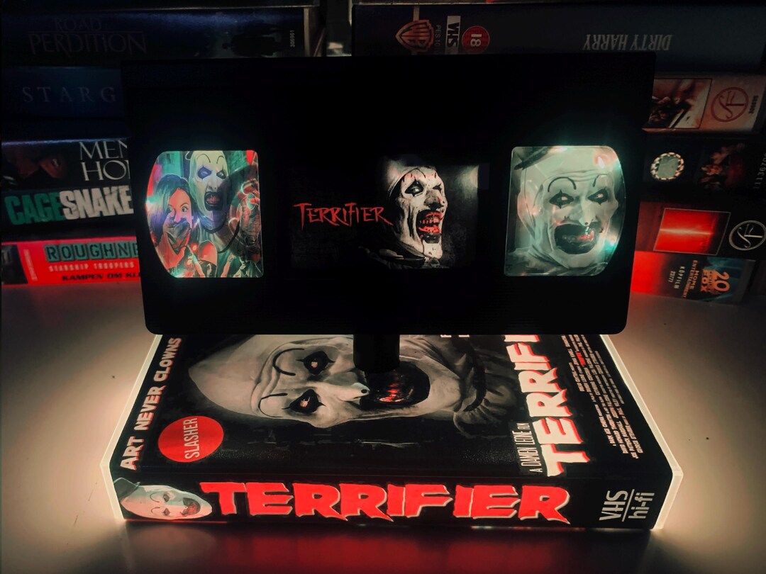 Terrifier VHS Lamp, Horror VHS Movie Lamp, Lamp Tapes 80s 90s, Retro ...