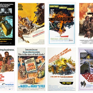 45 War Movie Posters: Retro Cult Cinema Art (digital Download) - Etsy