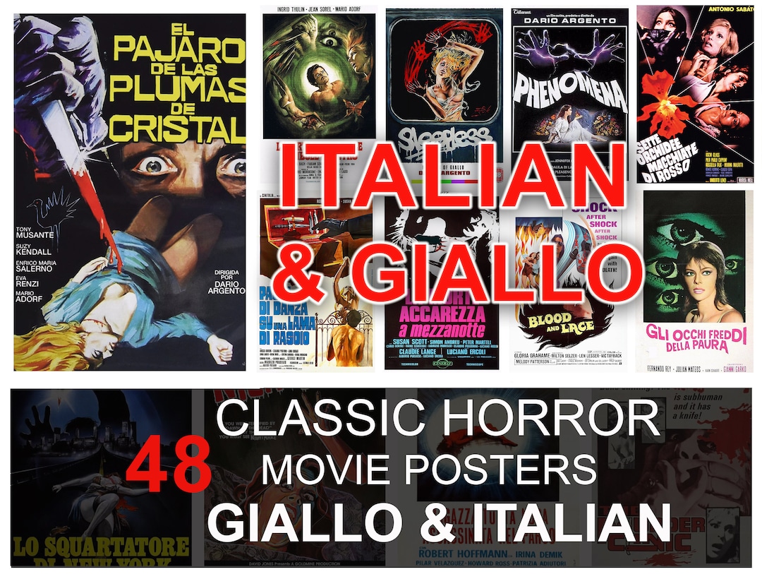 Horror Movie Poster - Italian & Giallo. Retro Classic Movie Poster ...