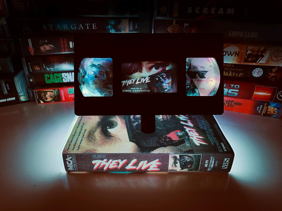 They Live VHS Lamp, Lamp Tapes 80s 90s, Retro VHS Lamp, Night Light ...