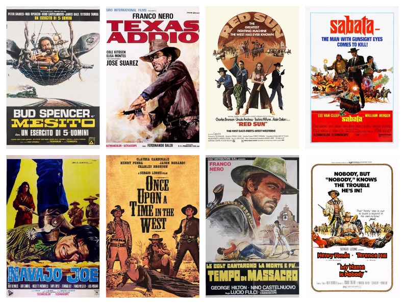 Spaghetti Western Movie Posters: Cult Classic Film Art (digital ...