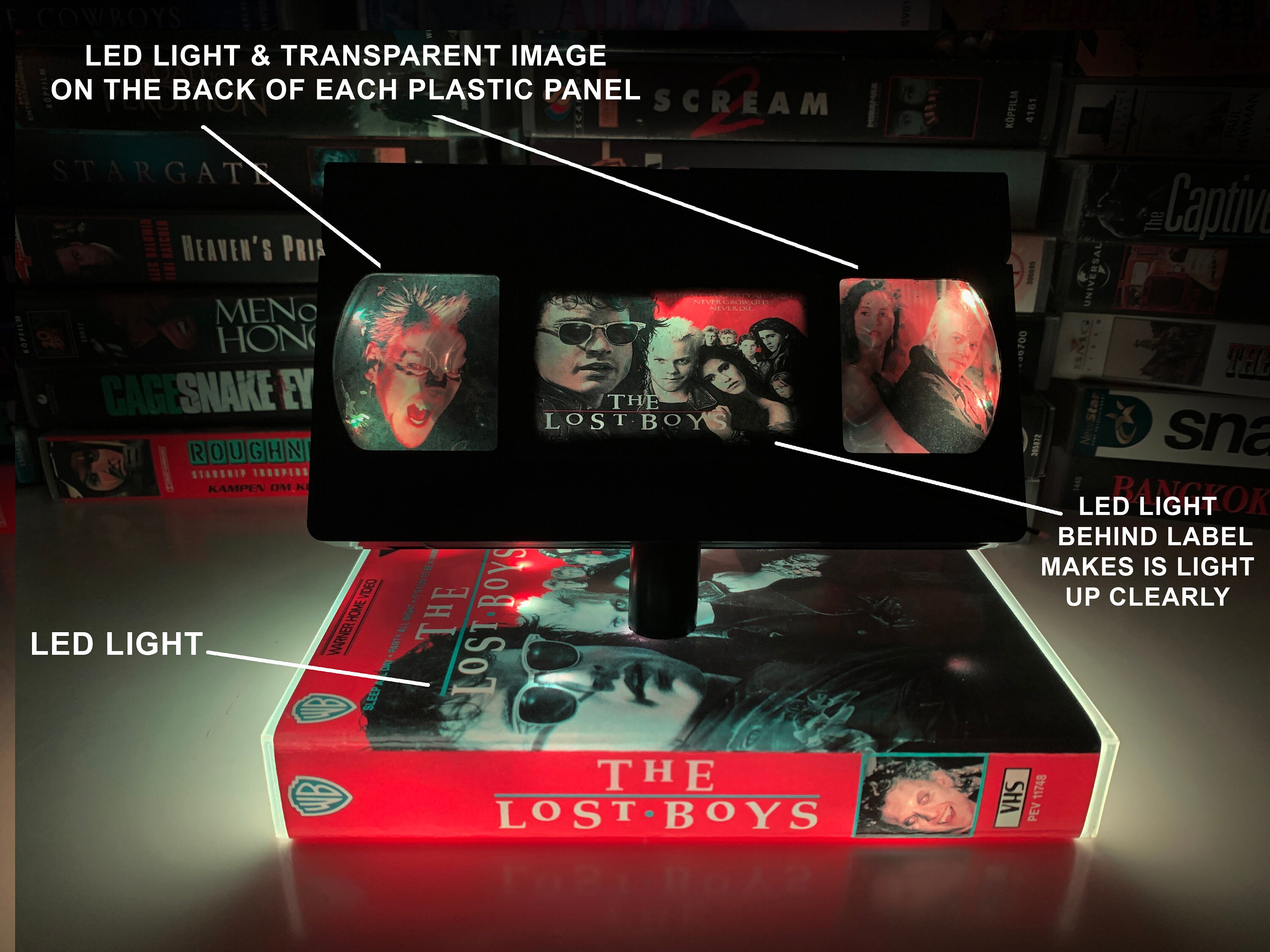 The Lost Boys VHS Lamp, Horror VHS Movie Lamp, Lamp Tapes 80s 90s ...